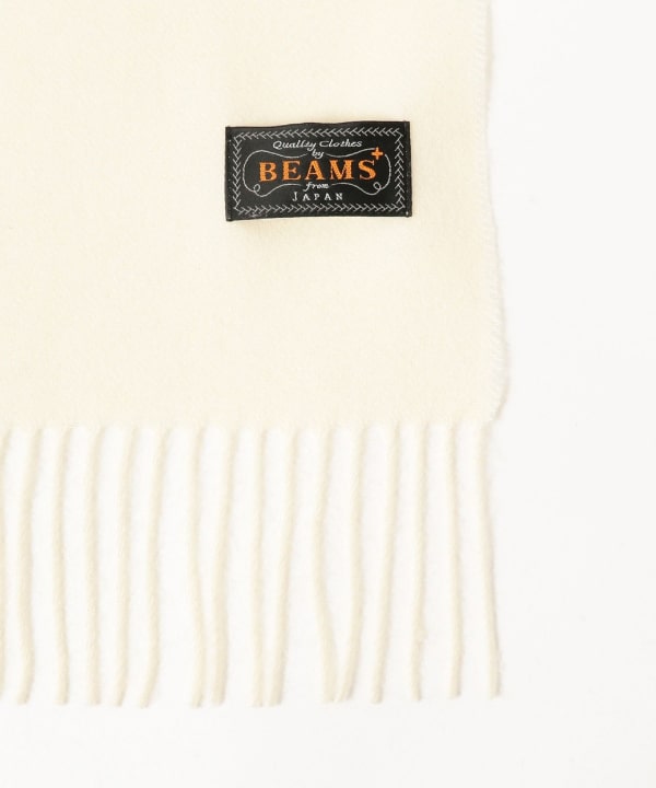 Beams Plus Solid Cashmere Scarf, Off White – Blackstock & Weber